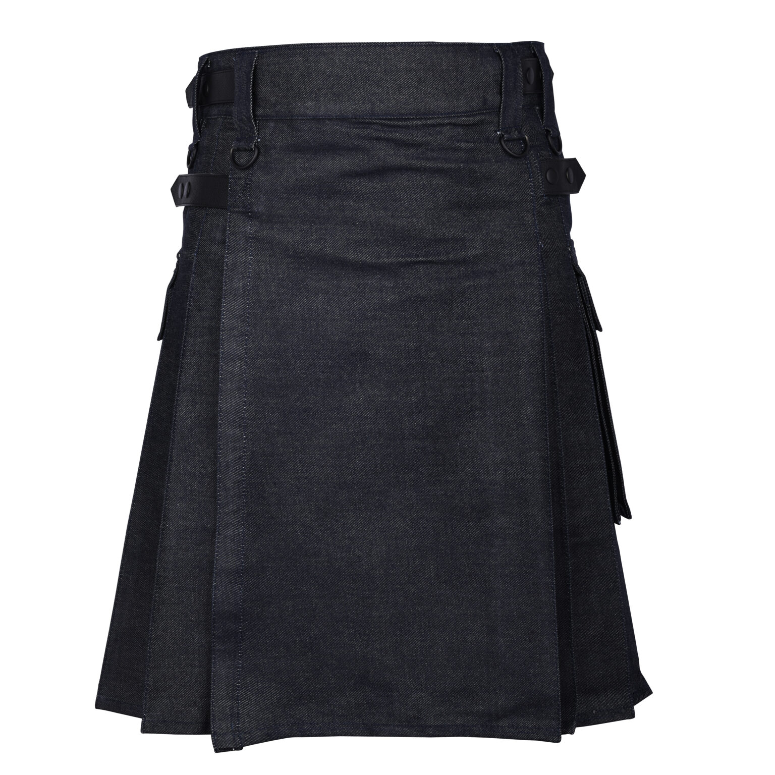 Black Cotton Utility kilt for men | DSS Kilts