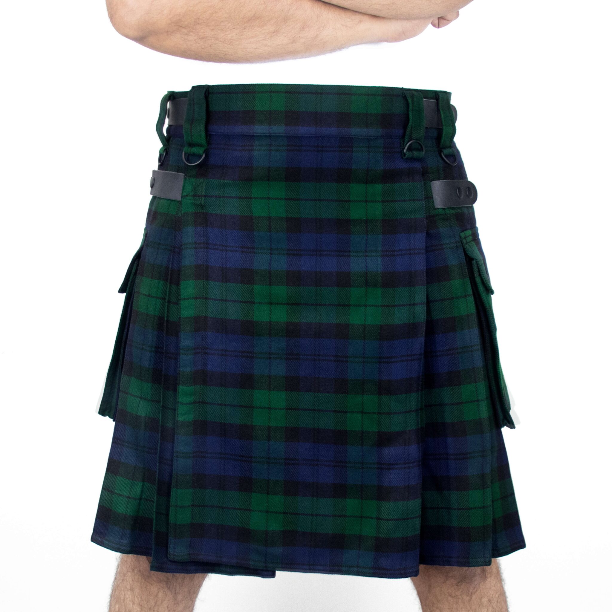 Scottish Light Weight Black Watch Tartan Utility Kilt for Men With ...
