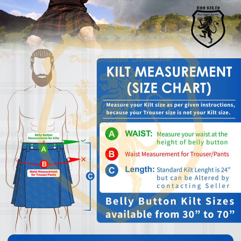 Men's Modern Hybrid Cotton Kilts | Designer Kilt | Tartan Kilt | DSS Kilts