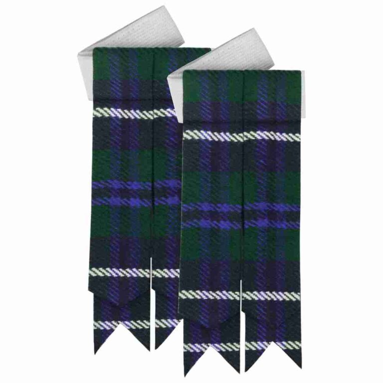Kilt Accessories Blue Douglas Tartan Flashes | DSS Kilts