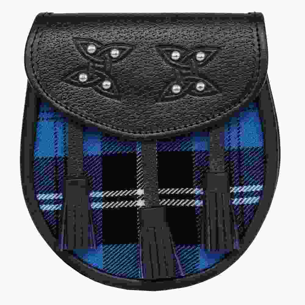 Black Leather Day Sporran for Men With Masonic Badge-Kilt Accessory for ...