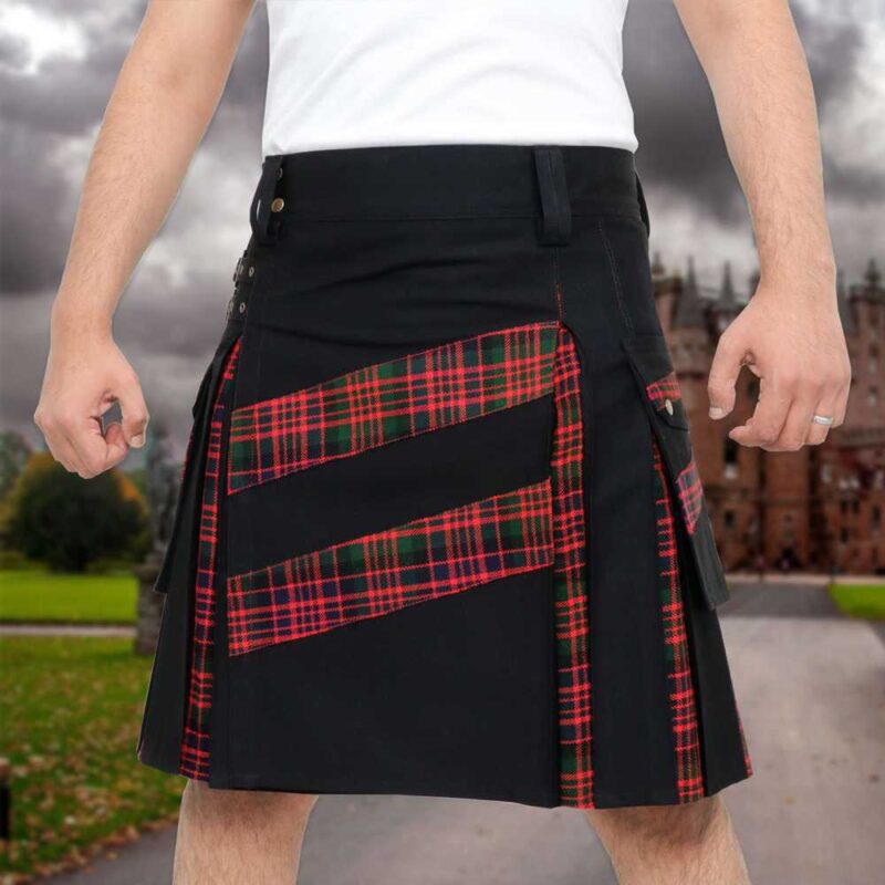 Men's Modern Hybrid Cotton & Macdonald Tartan Cross Strips Designer's ...