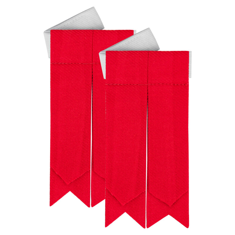 Solid Red 13 oz Acrylic Wool Kilt Hose Flashes for Men with elastic ...