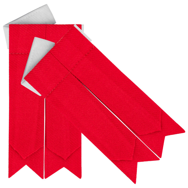 Solid Red 13 oz Acrylic Wool Kilt Hose Flashes for Men with elastic ...